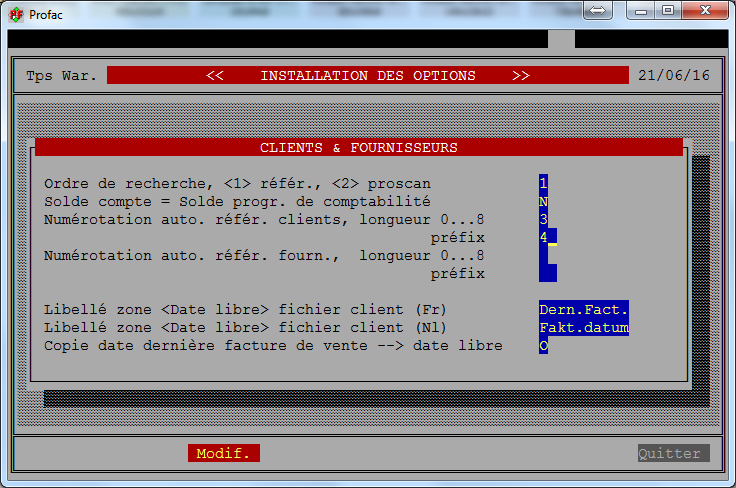 Profac, help online.