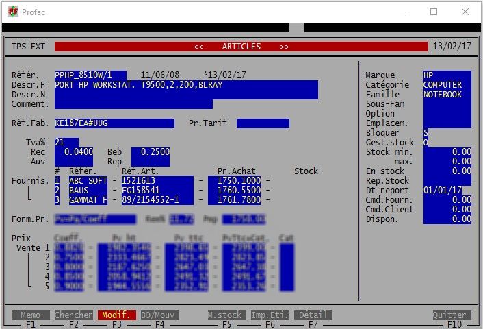 Profac, help online.
